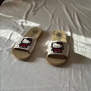 leslys huaraches | Shoes | Hello Kitty Slide Sandals With White Strap ...